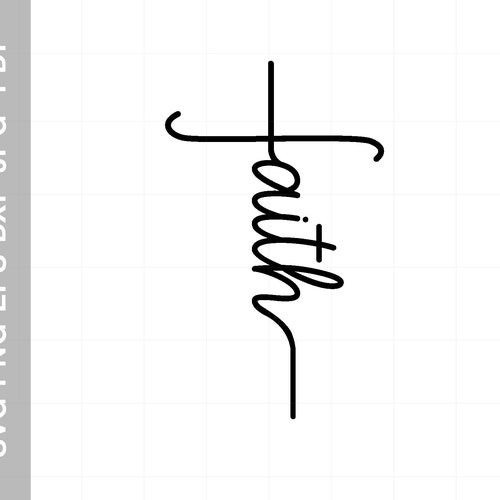 Faith Cross Instant Digital Download Svg Png Dxf and - Etsy