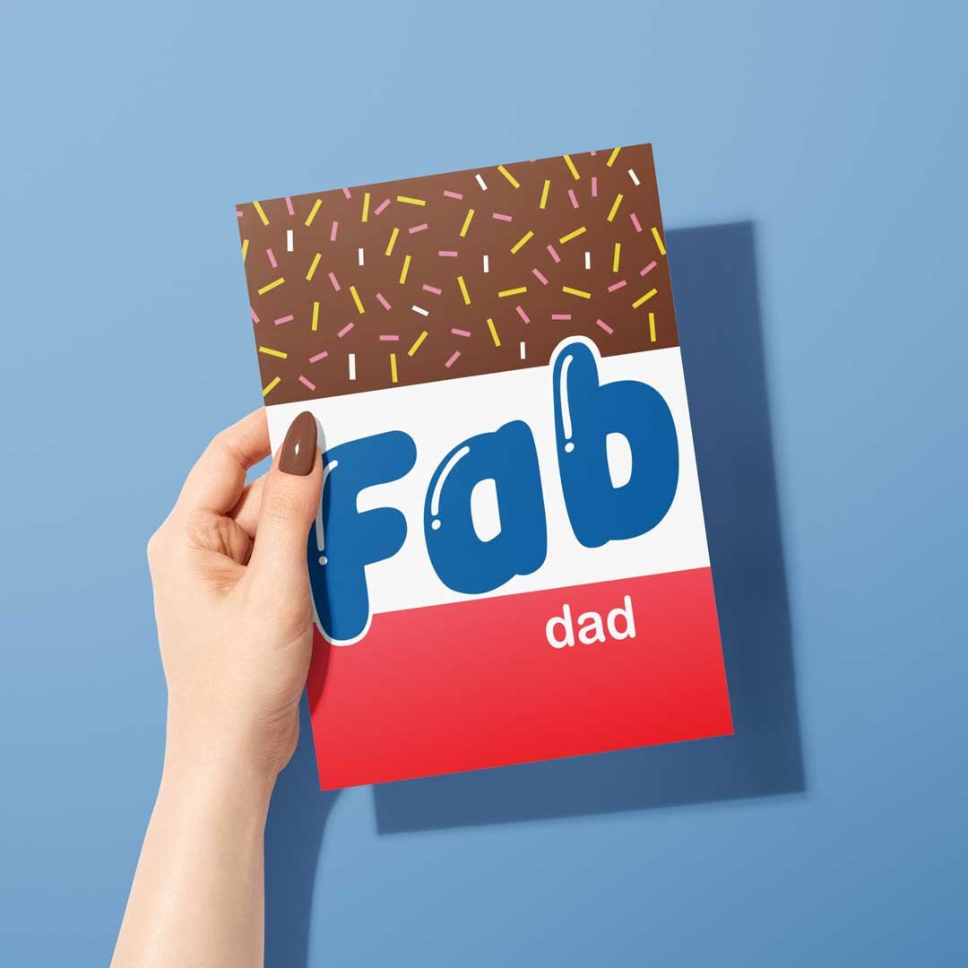 Fab Dad Card Funny Fathers Day Card Birthday Card Thank You Card for ...