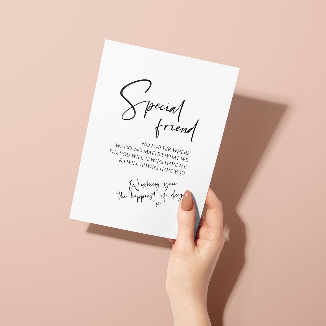 Special Friend Birthday Card Best Friend Birthday Card Special Friend ...