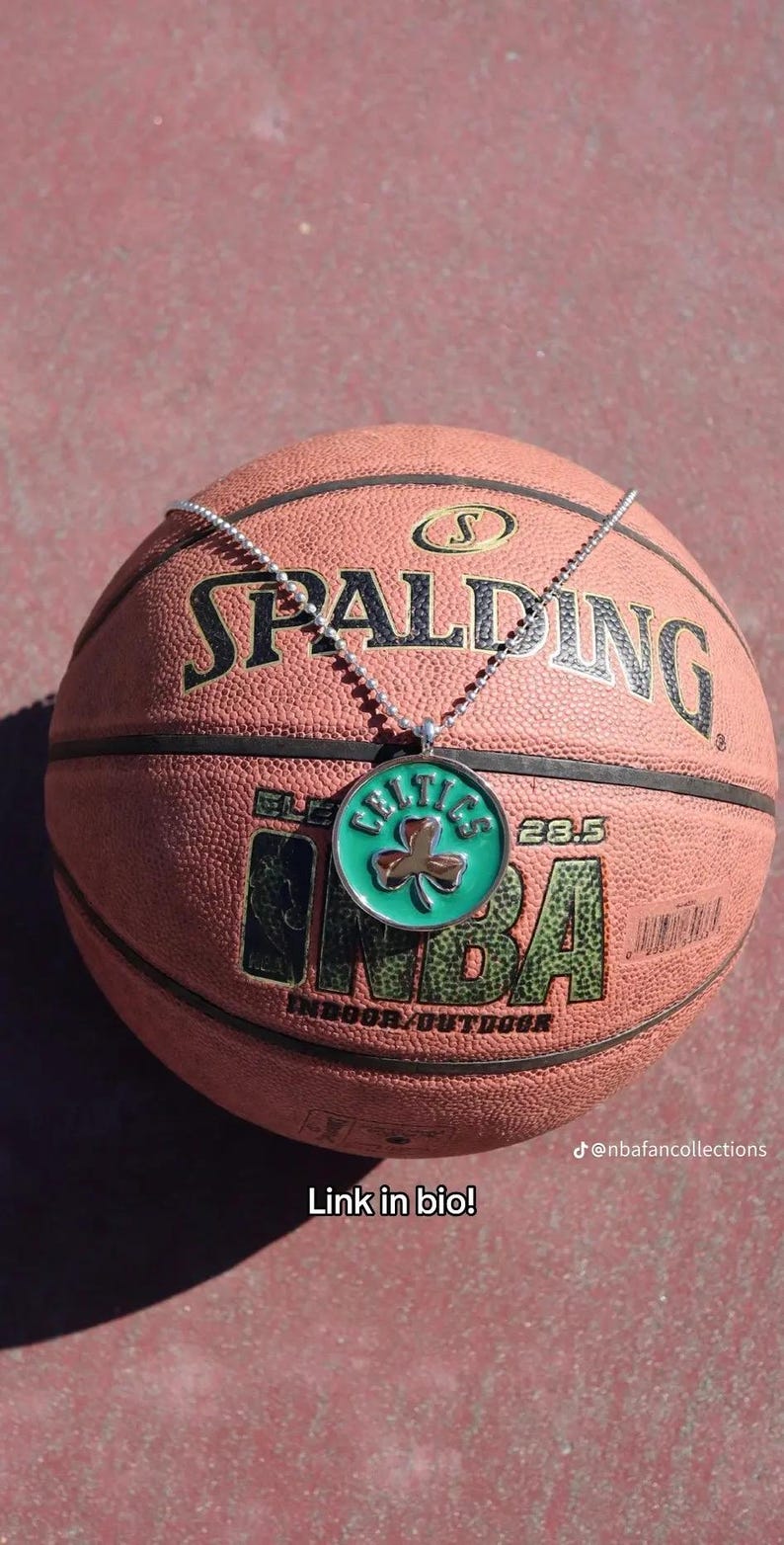 Rare Boston Celtics Basketball Chain Pendant Charm Official Licensed ...