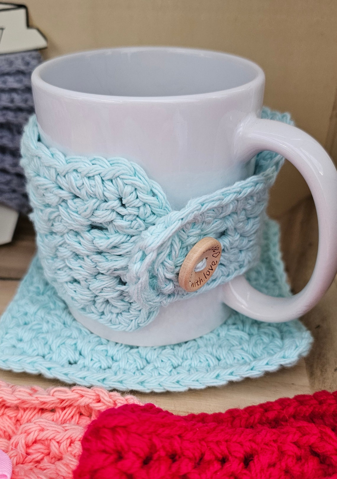 Mug Cozy and Coaster Set - Etsy