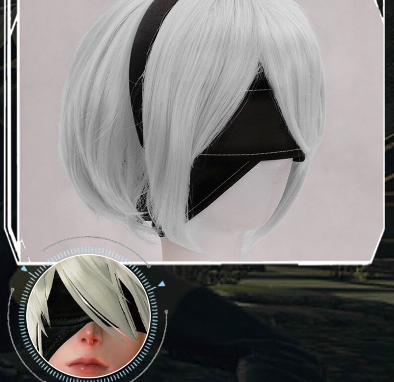 2B Cosplay Black Dress Waifu Full Set - Etsy