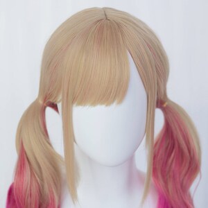 Marin Curly Cosplay Wig Gradient Twintails Blonde Pink - Etsy