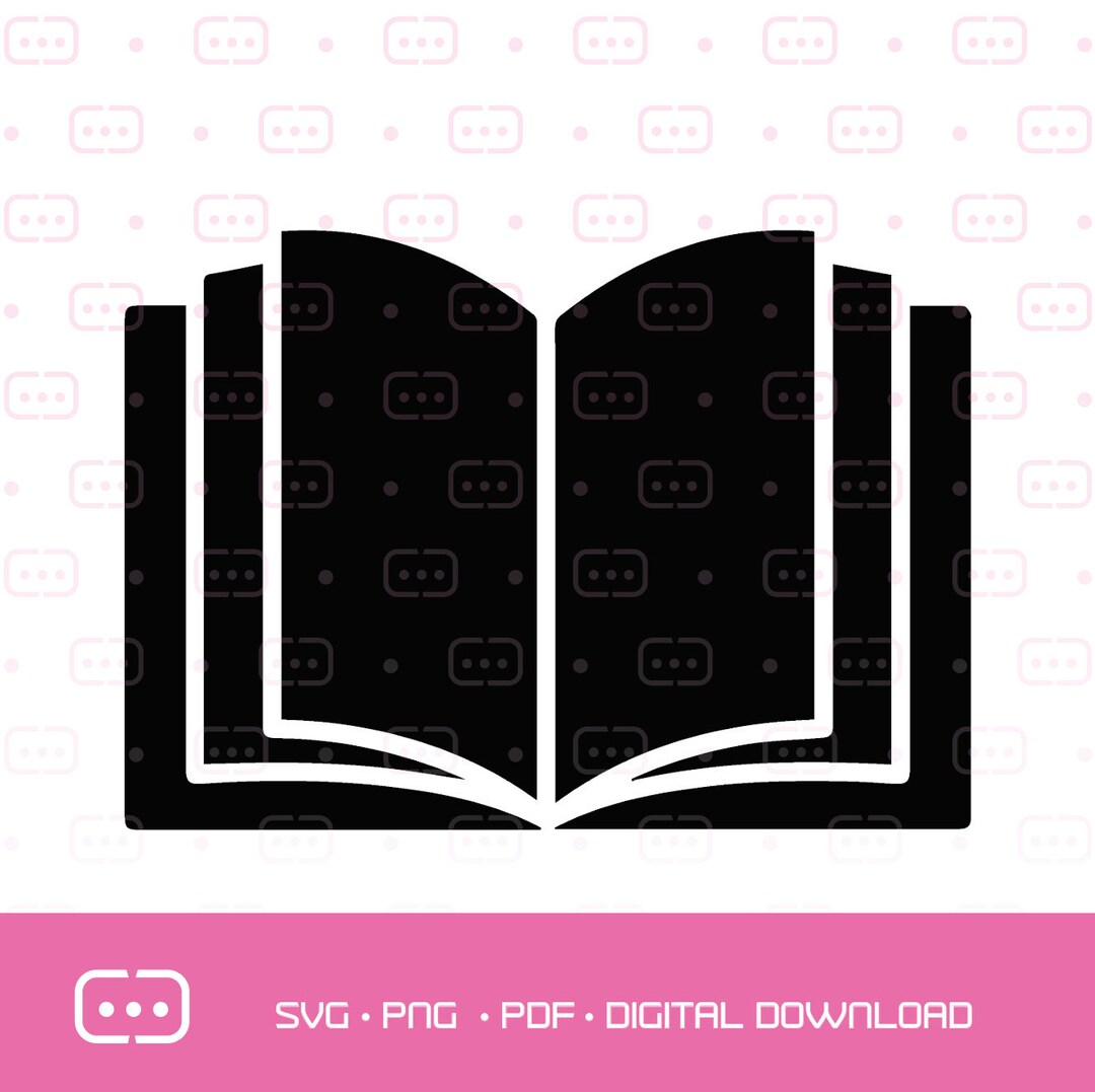 Book SVG, PNG, PDF, Cut , Printable, Digital, Instant Download - Etsy