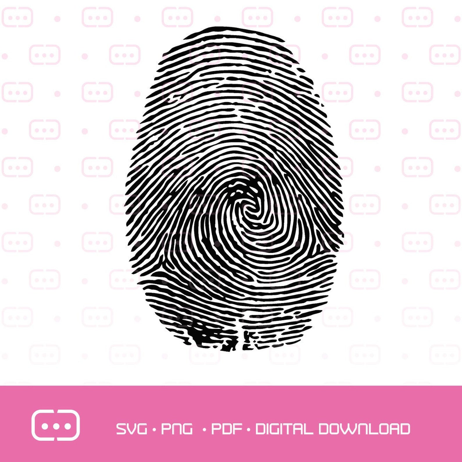 Thumbprint, Fingerprint SVG, PNG, PDF, Cut , Printable, Digital ...