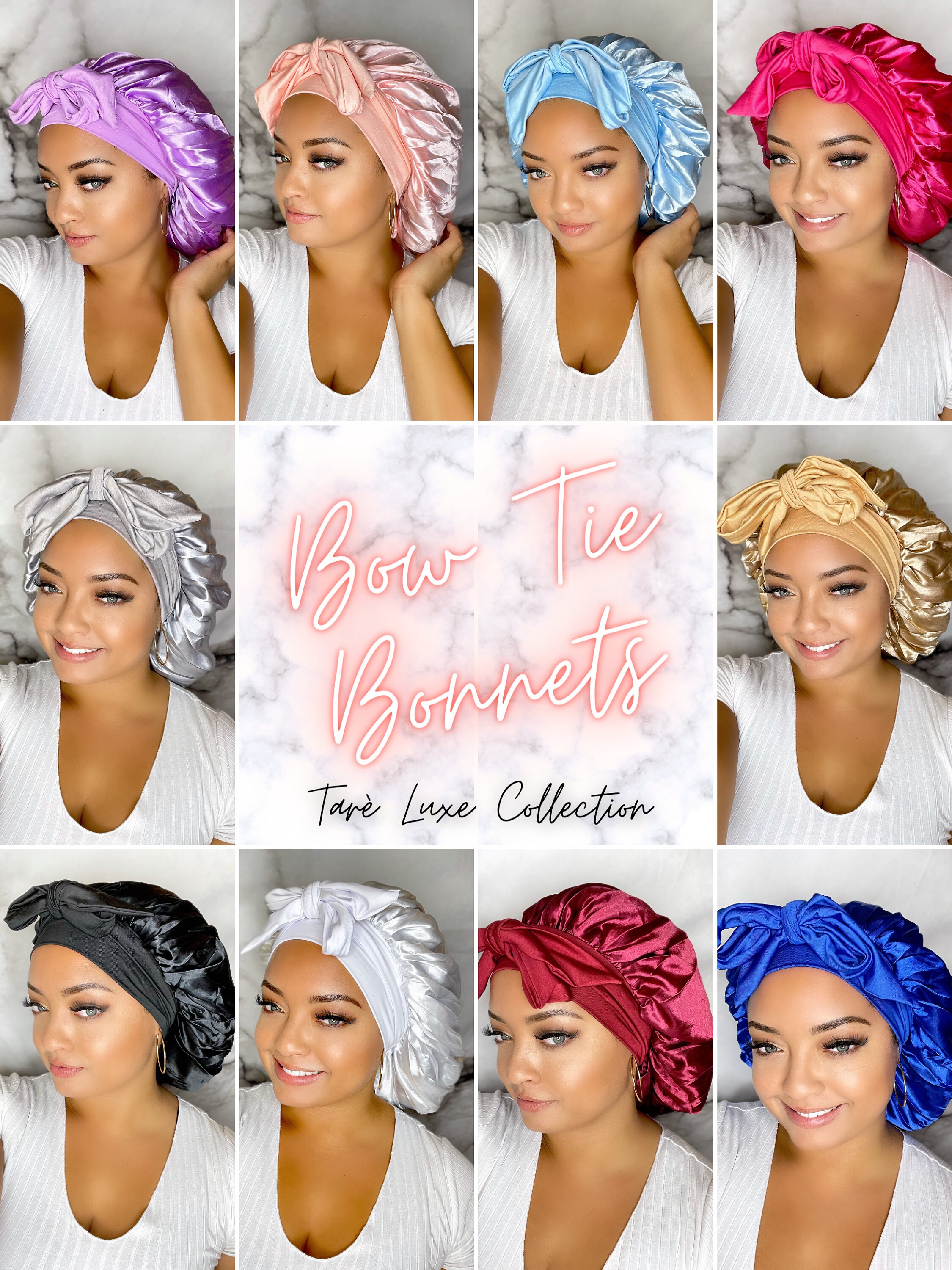 Satin Bow Tie Bonnet Royal Blue Bonnet Headband Bow Bonnet | Etsy