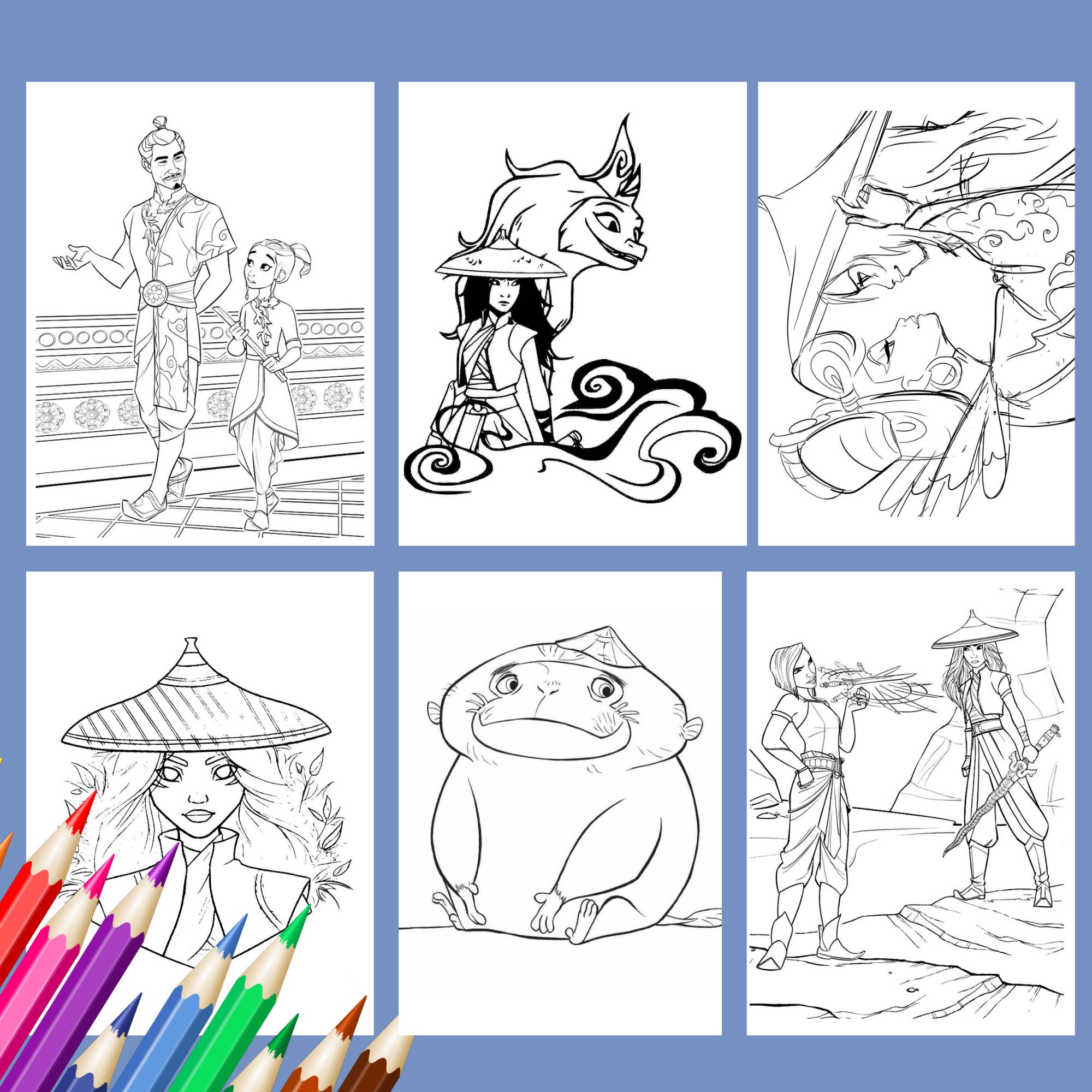 Raya and the Last Dragon Coloring Pages Raya and the Last Dragon ...