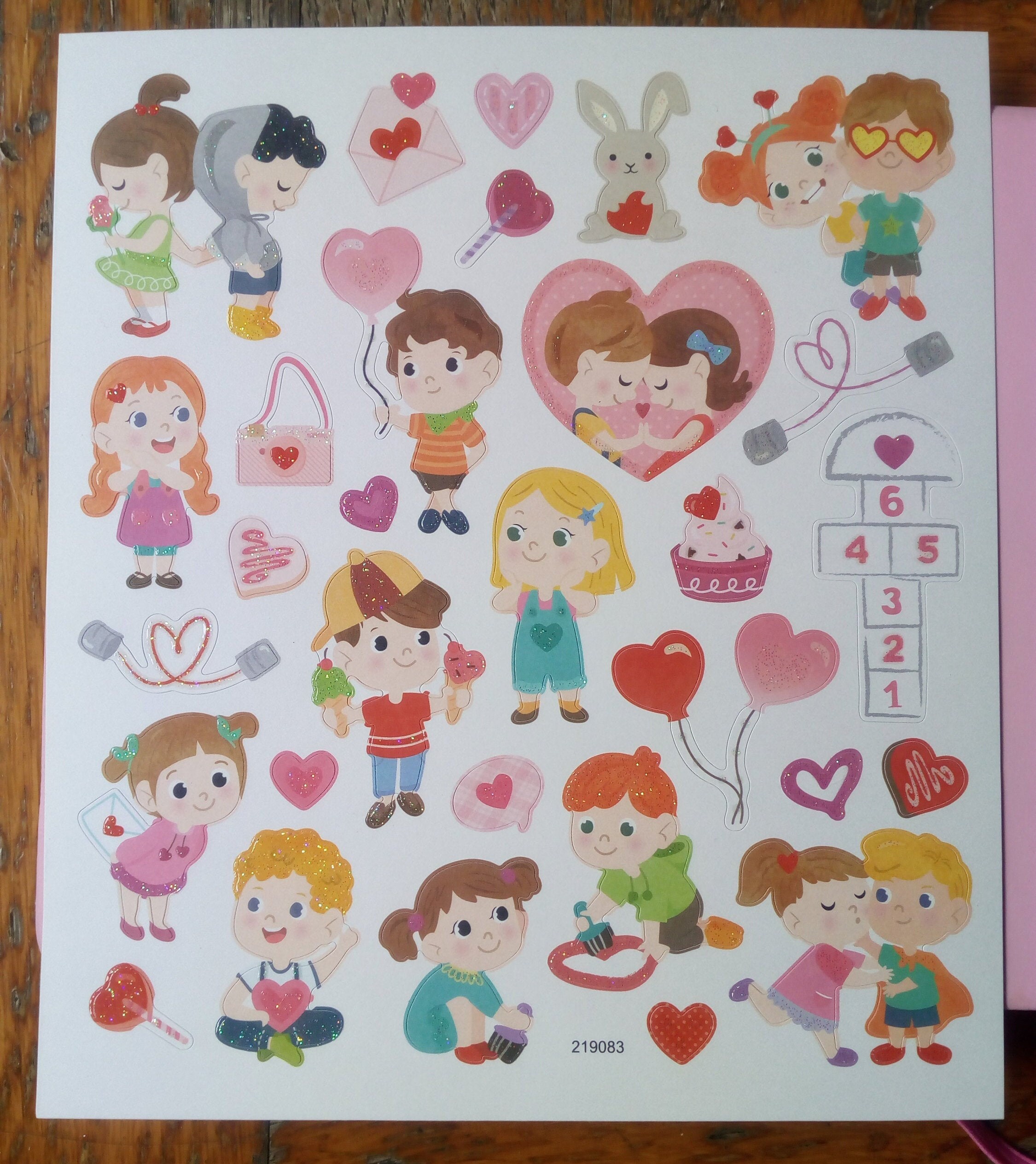 Love & Friendship Kids Stickers Kids Cute Stickers Sheet - Etsy