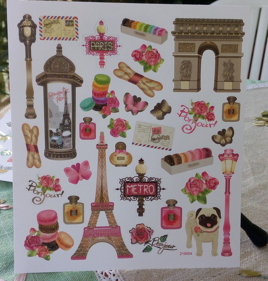 Sweet Life in Paris Stickers Paris Sticker Sheet France Paris Theme ...