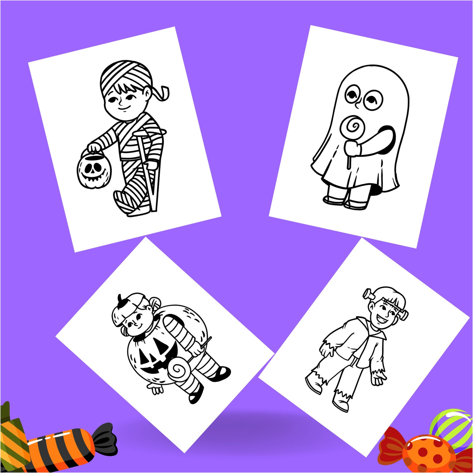 Trick or Treat Halloween Coloring Book - KDP Halloween Colouring Book ...
