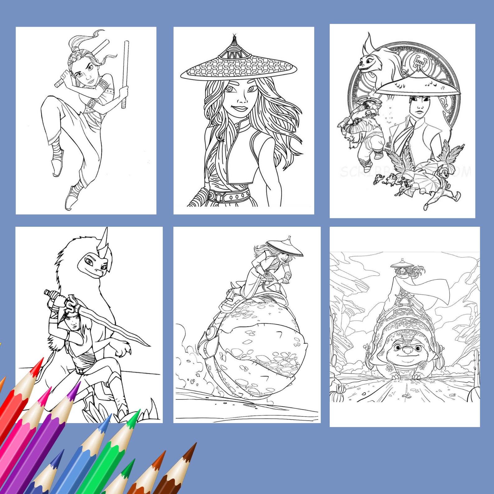 Raya and the Last Dragon Coloring Pages Raya and the Last Dragon ...