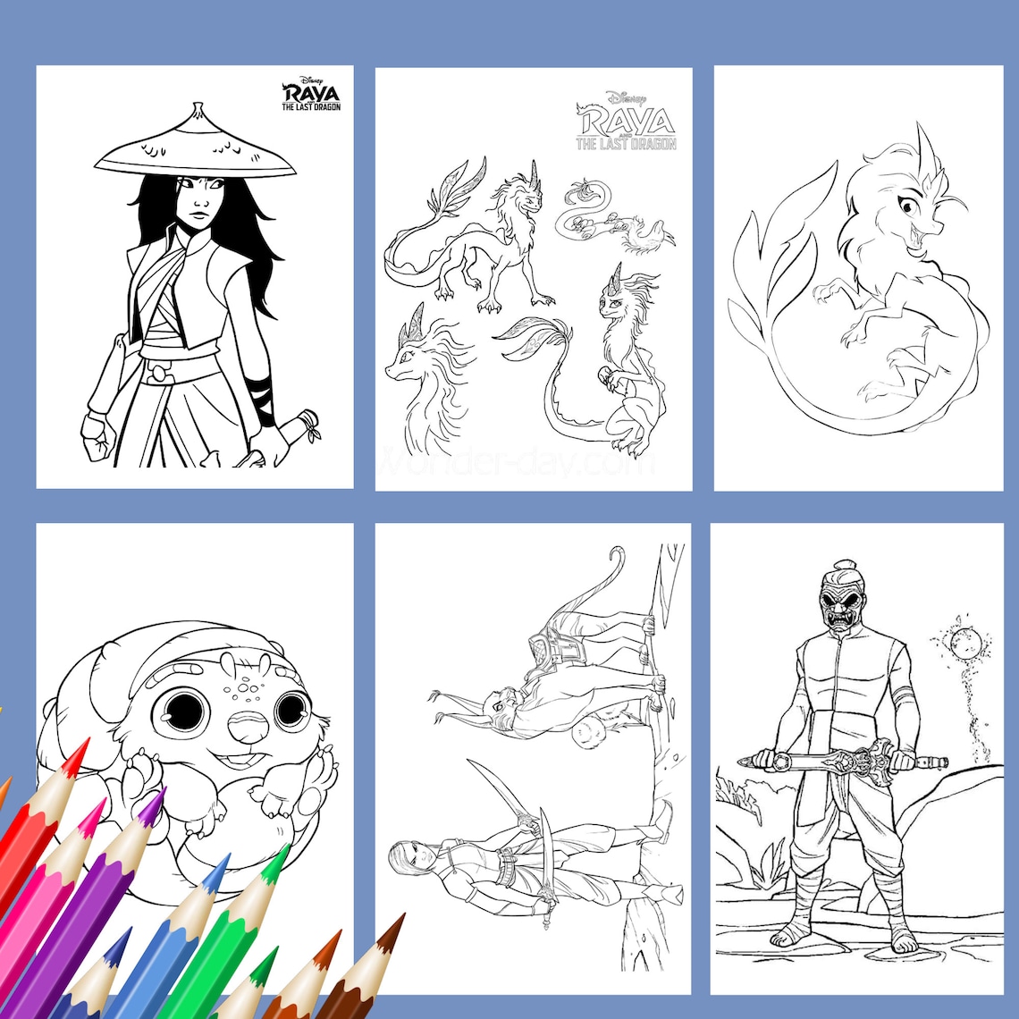 Raya and the Last Dragon Coloring Pages Raya and the Last Dragon ...