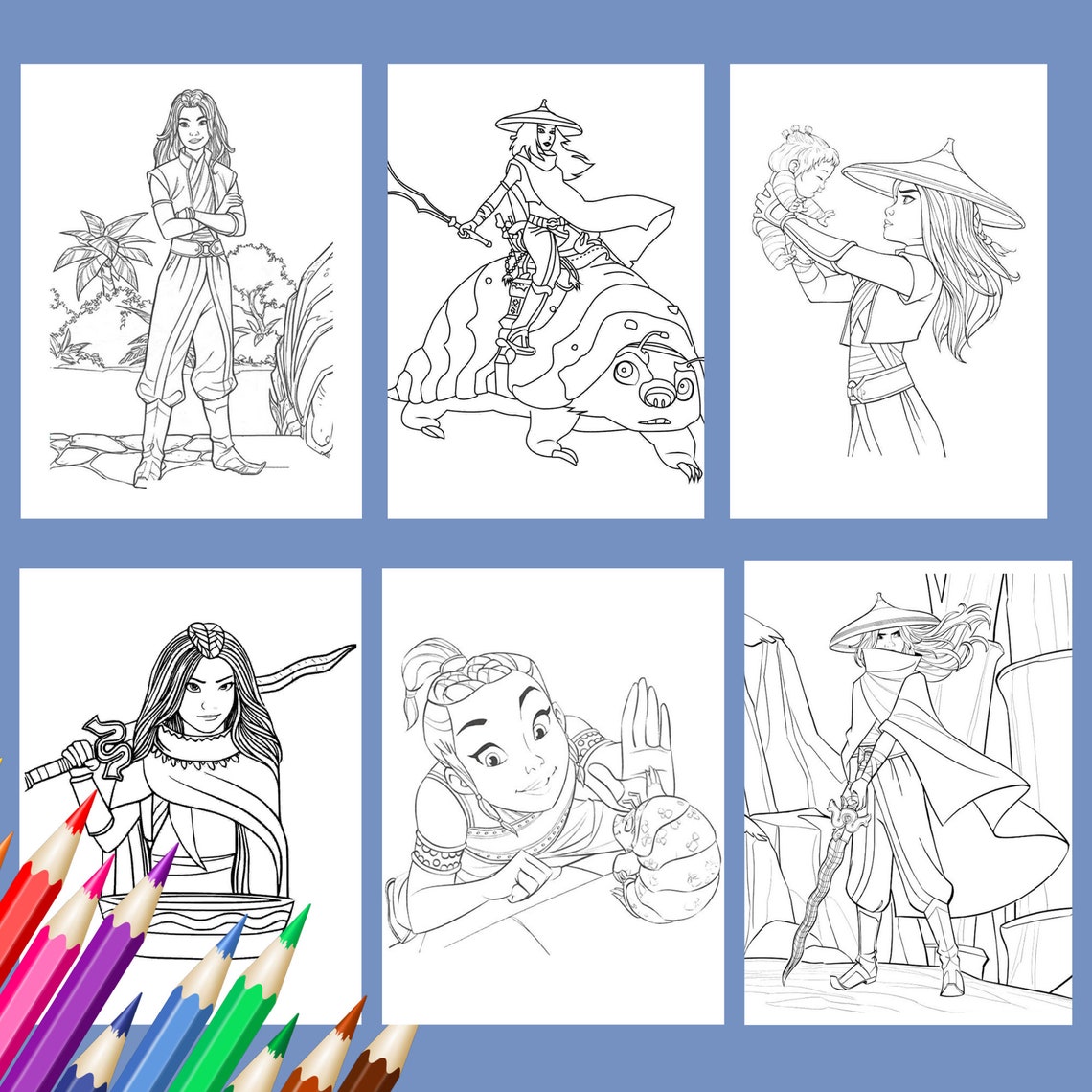 Raya and the Last Dragon Coloring Pages Raya and the Last Dragon ...