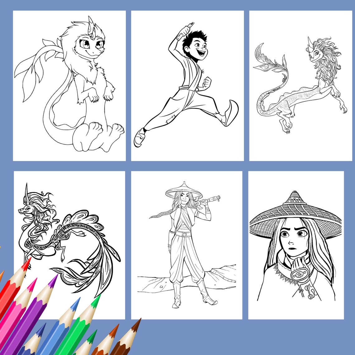Raya and the Last Dragon Coloring Pages Raya and the Last Dragon ...