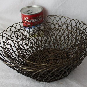 Three Bread Baskets, Vintage Bronze Wire Baskets - Etsy