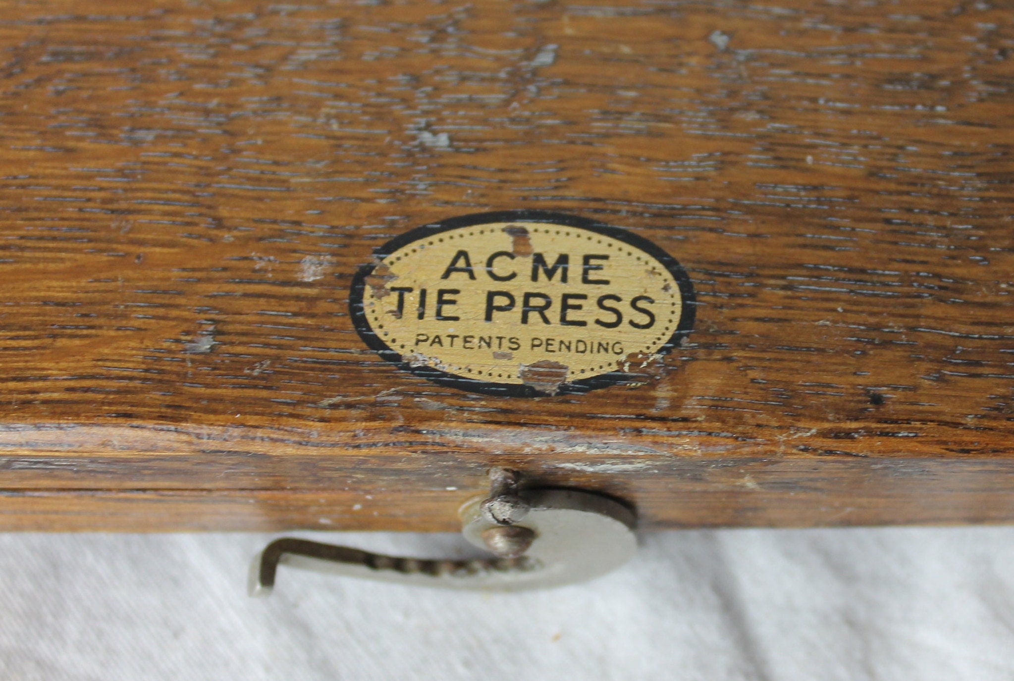 Acme Tie Press Vintage Wooden Press With Rachet Closure Clip - Etsy