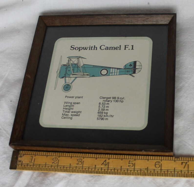 Vintage Framed World War One Aircraft Prints: Owain Bell Drawings (set ...