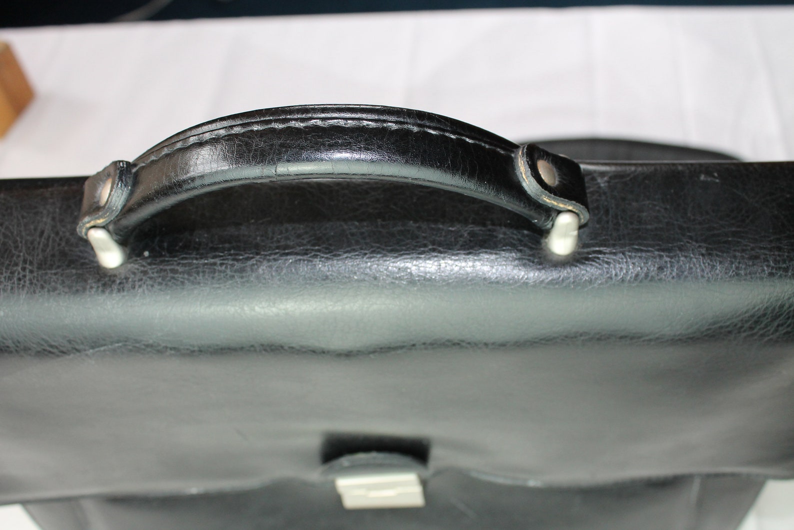 Exceptional Quality Texier Black Leather Briefcase or Shoulder Bag ...