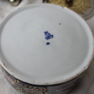 Decorative Butter Dish/ Preserve / Jam Pot - Ceramic Gold and Blue ...