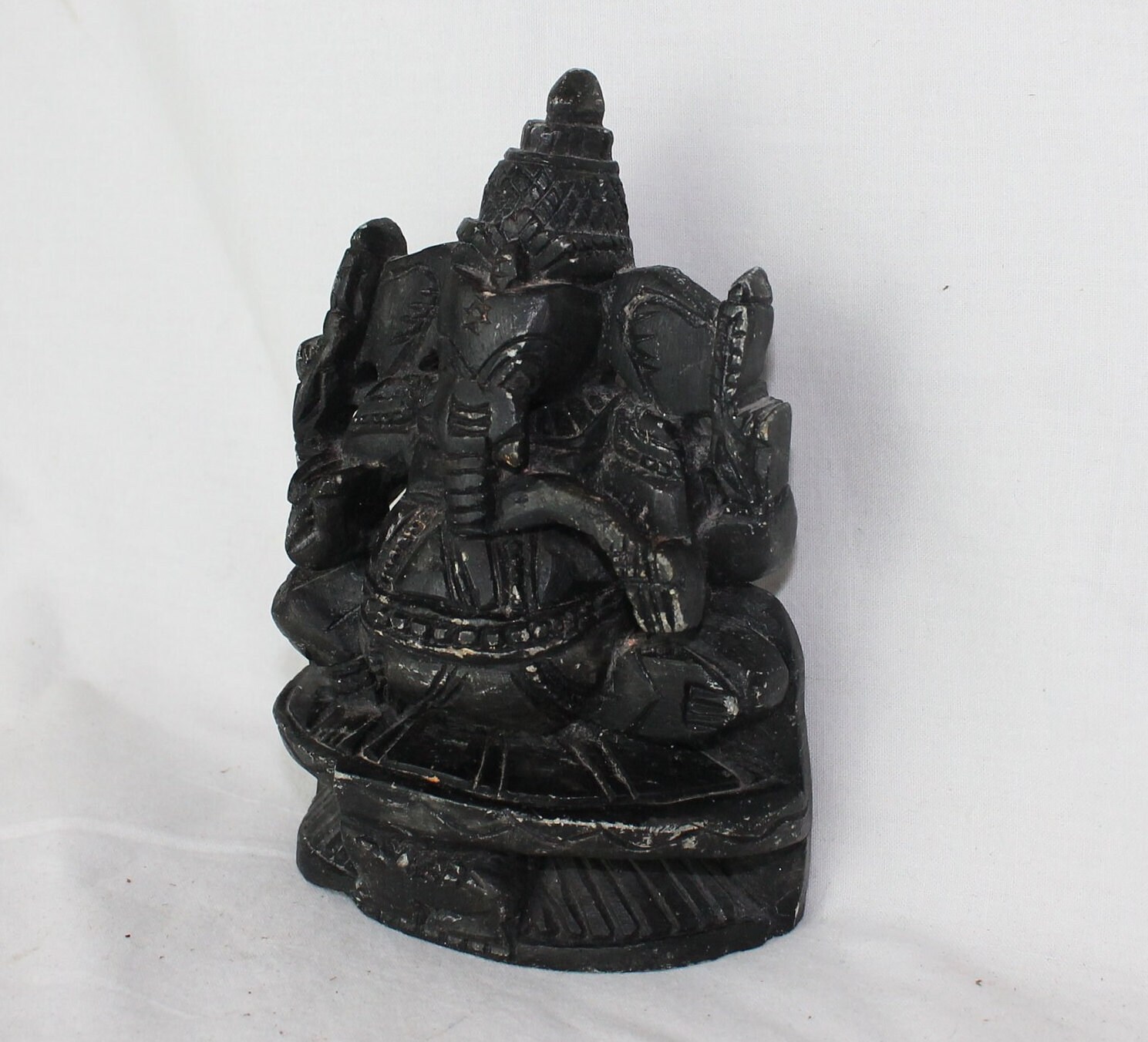 Hindu Lord Ganesha Small Stone Statue, Hindu God of Success, Mini ...