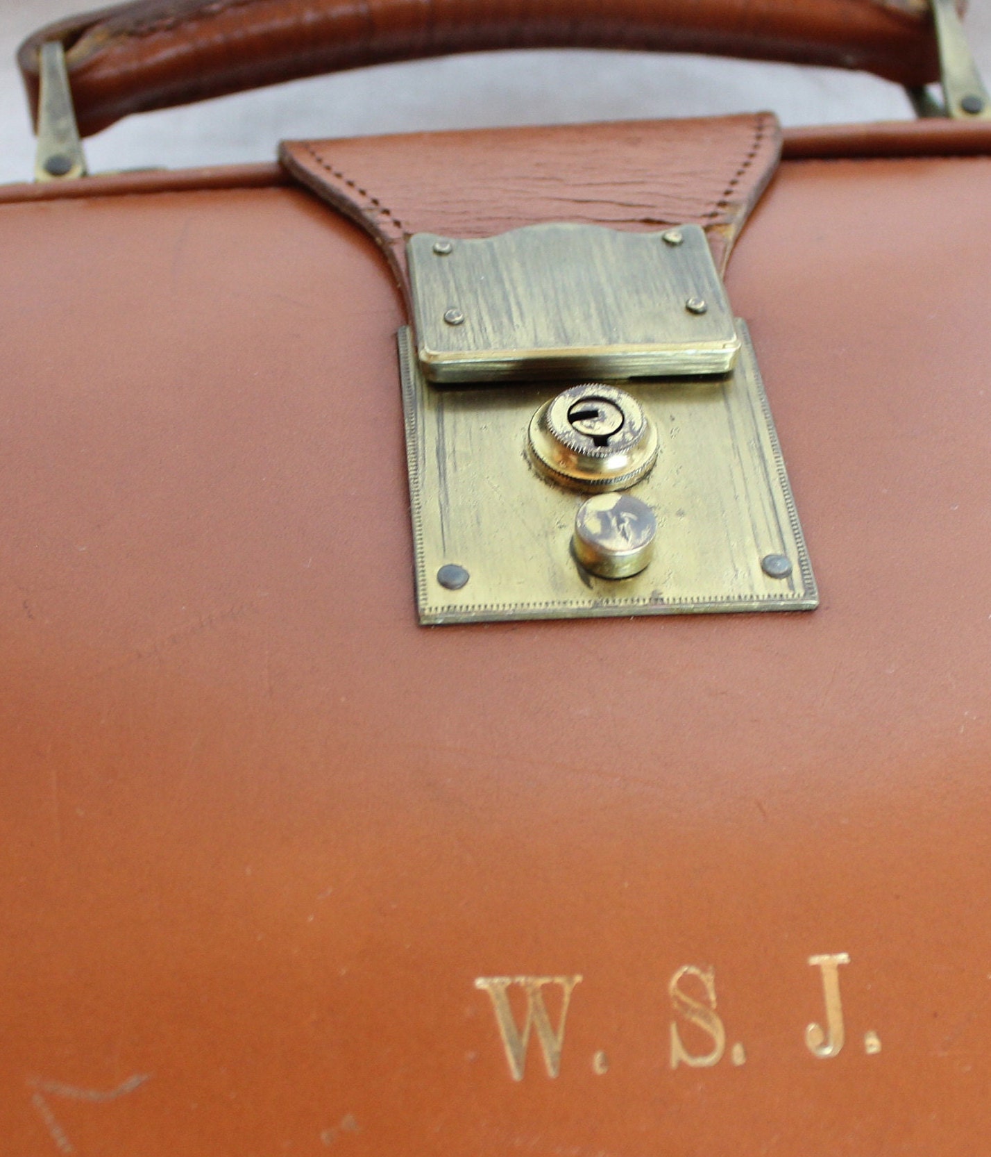 Briefcase Traditional Handmade Tan Brown Leather Case - Etsy