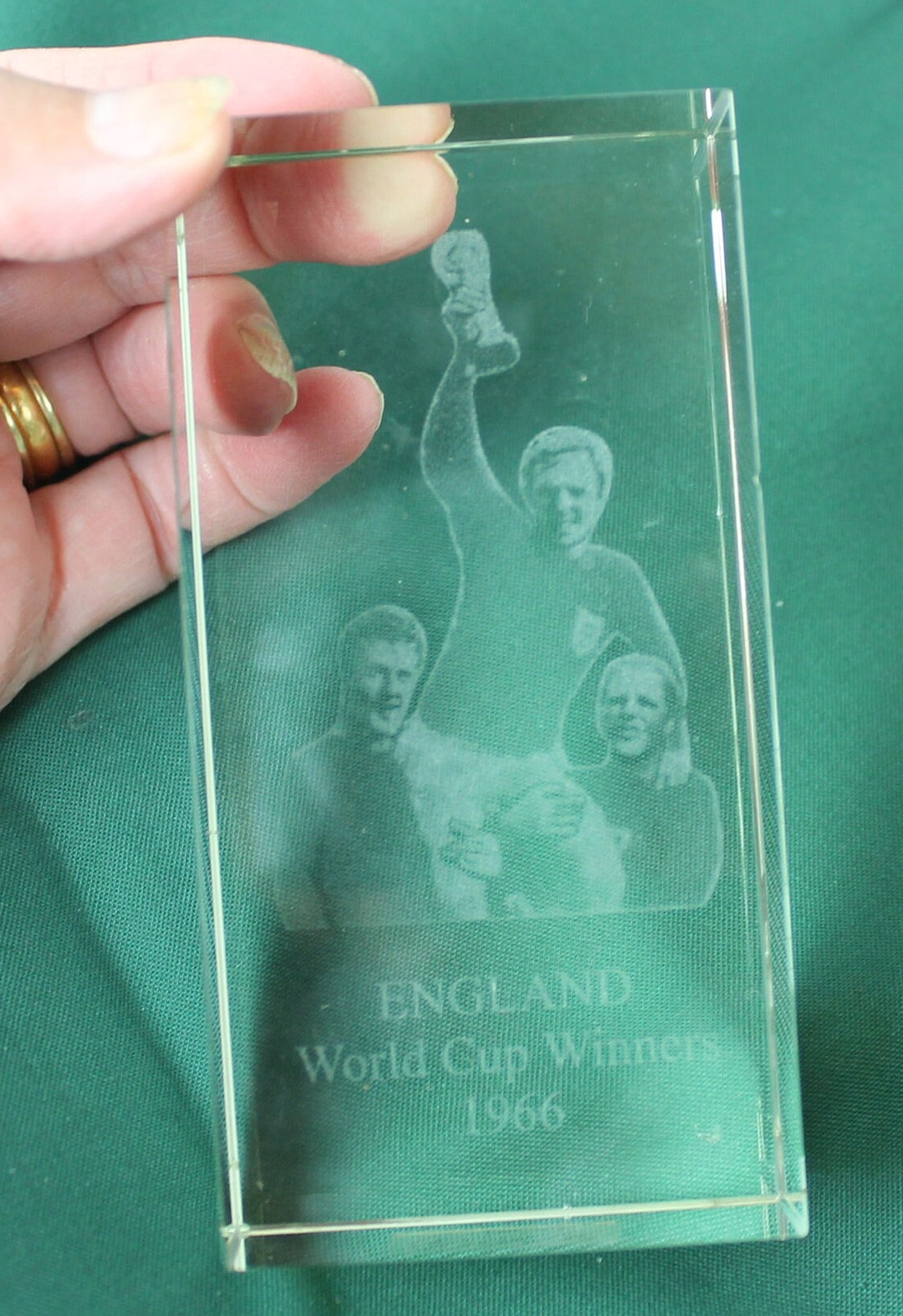 1966 England World Cup Lazer Art Glass Paperweight - Etsy