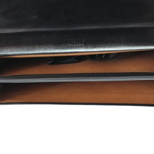 Exceptional Quality Texier Black Leather Briefcase or Shoulder Bag ...