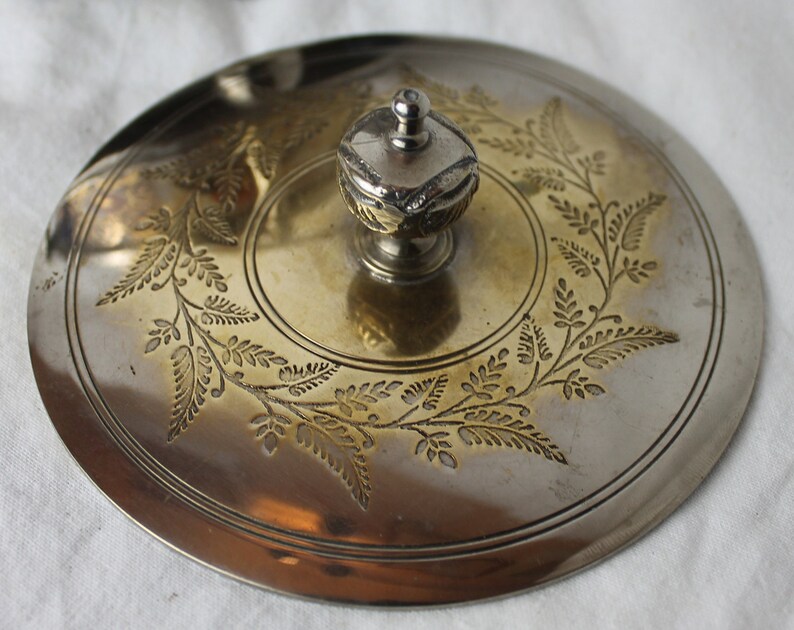 Decorative Butter Dish/ Preserve / Jam Pot Ceramic Gold and Blue ...