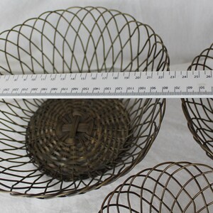 Three Bread Baskets, Vintage Bronze Wire Baskets - Etsy