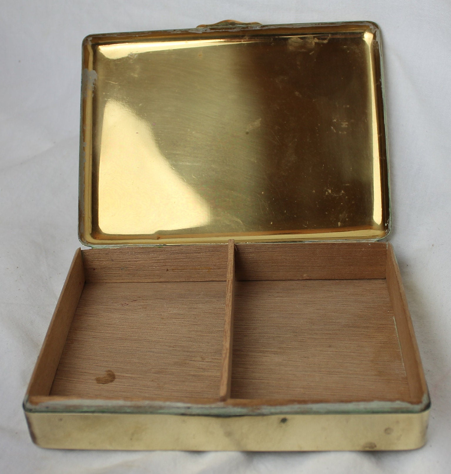 Brass State Express Vintage Cigarette Box Beautifully Made Hinged Top ...