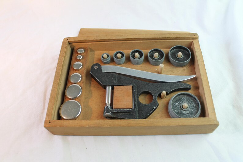 Vintage Watch Back Press Tool Set, Made in England, Wooden Box - Etsy