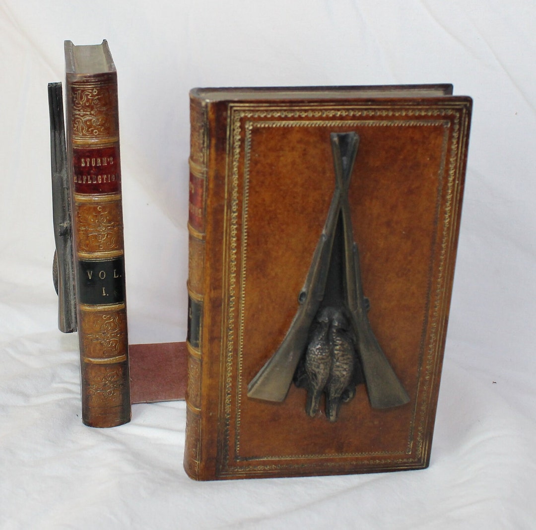 Two Bookends Guns and Game Bookends, Heavy Vintage Book Stops - Etsy