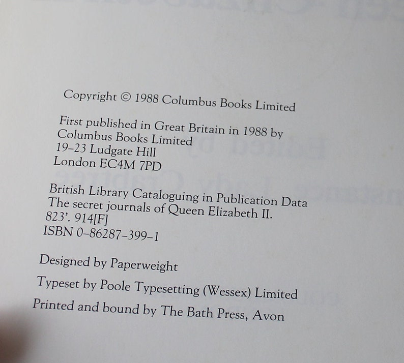 The Secret Journals of Queen Elizabeth 11 Vintage Book Edited by ...