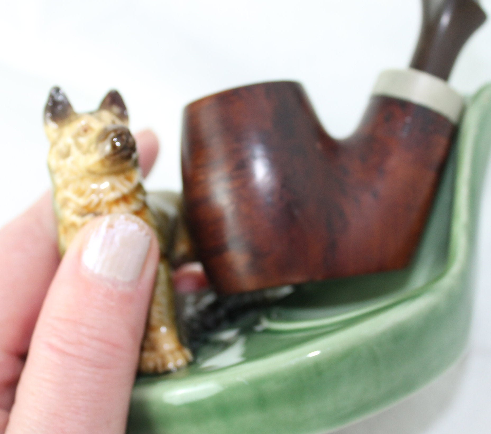 Pipe and Dog Ceramic Pipe Stand Made by Wade, Vintage Items - Etsy