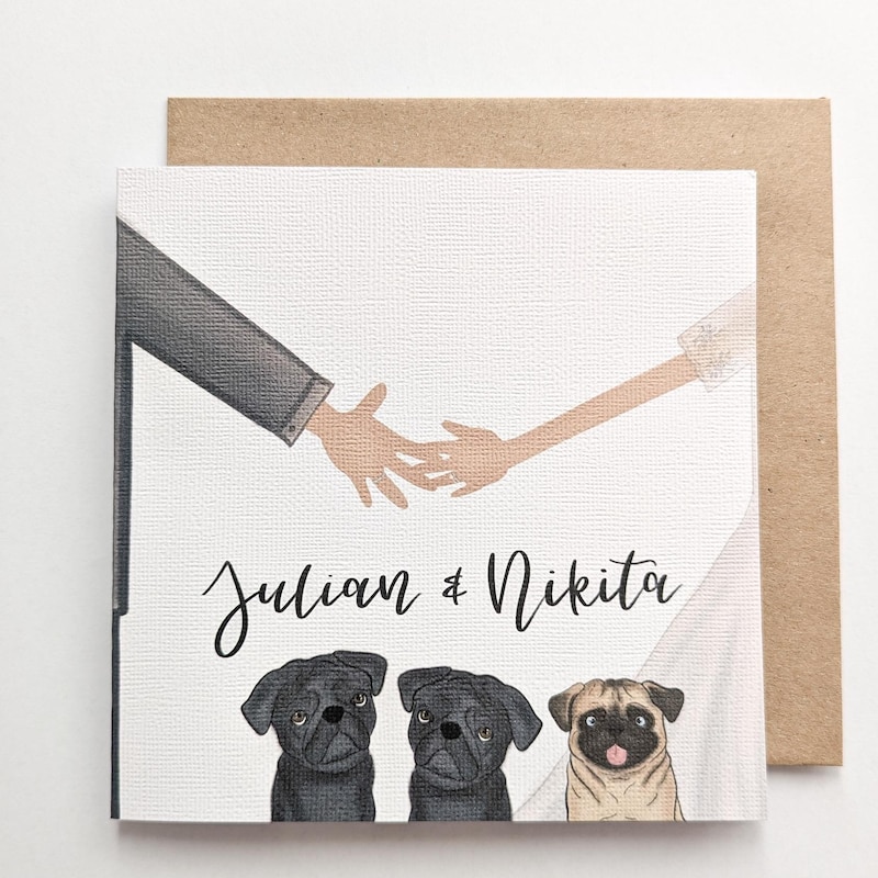 Dog Wedding Card - Etsy