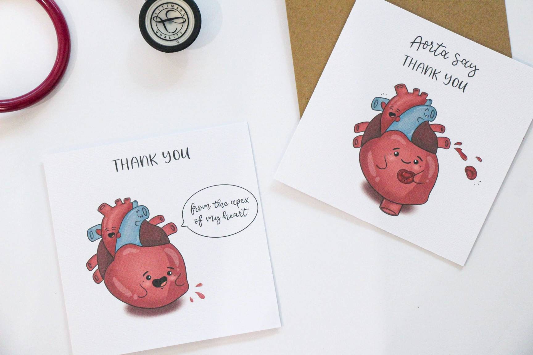 AORTA Say Thank You Medical Punny Cards Cardiac Puns for - Etsy Canada