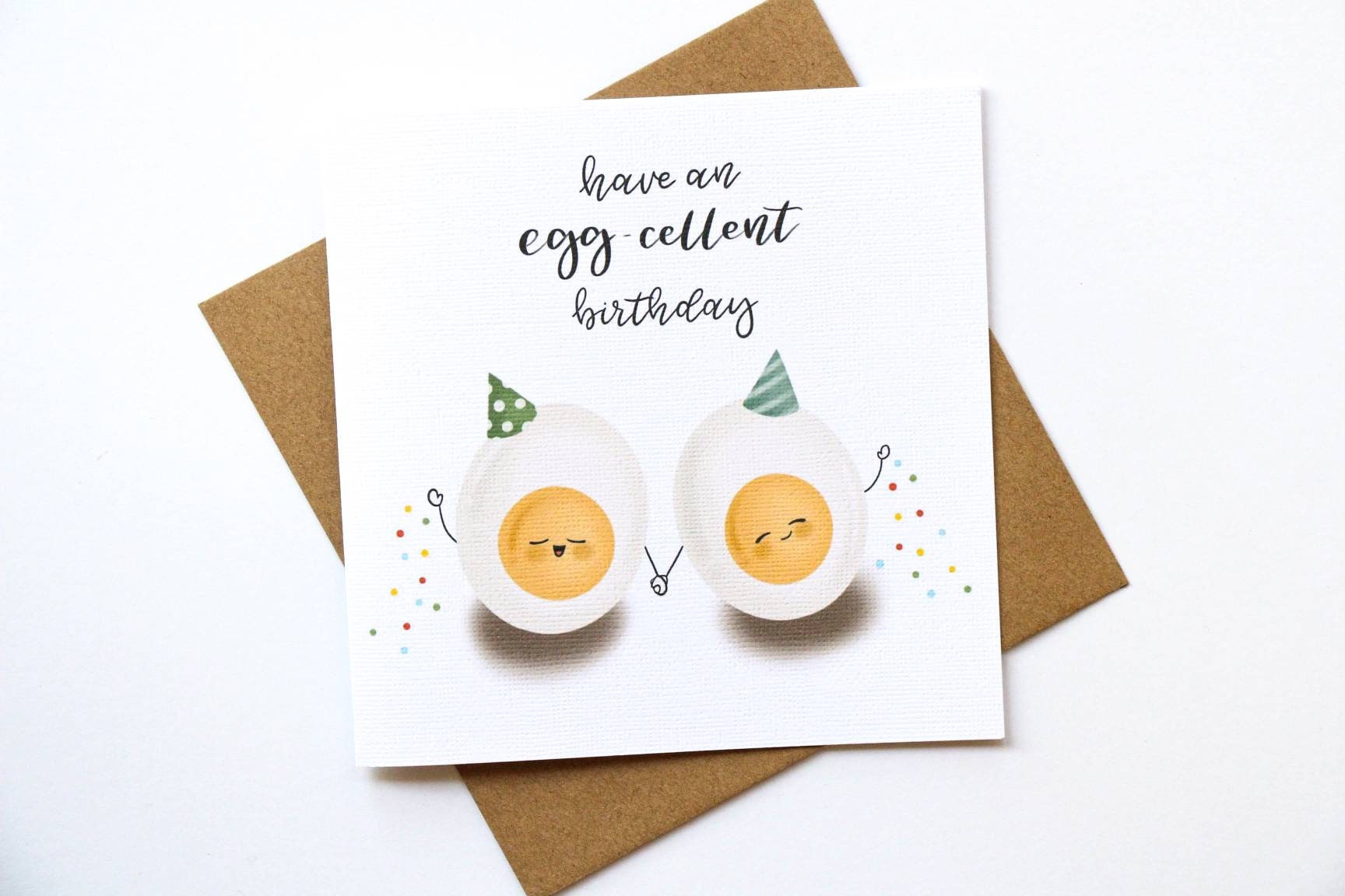Have an Egg-cellent Birthday Card Cute Egg Card Bday Egg - Etsy