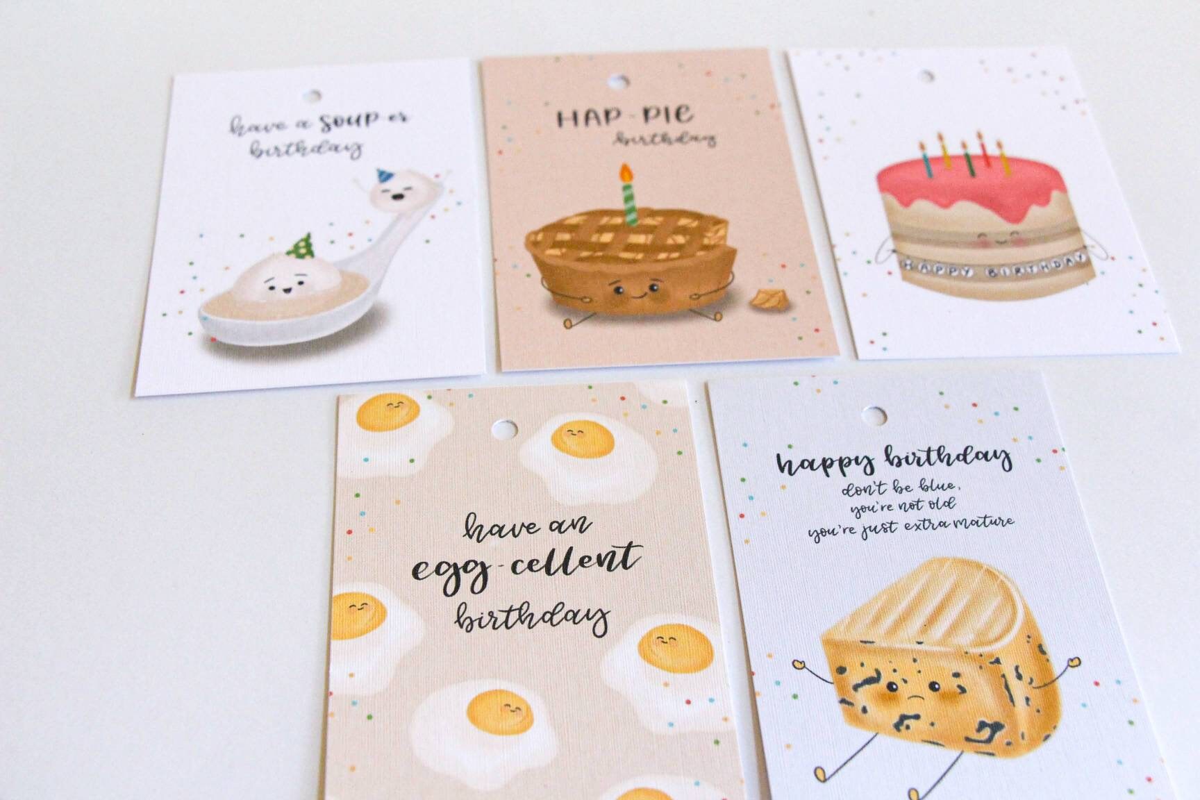 Set of 10 MISCELLANEOUS birthday tags punny tags bday gift | Etsy