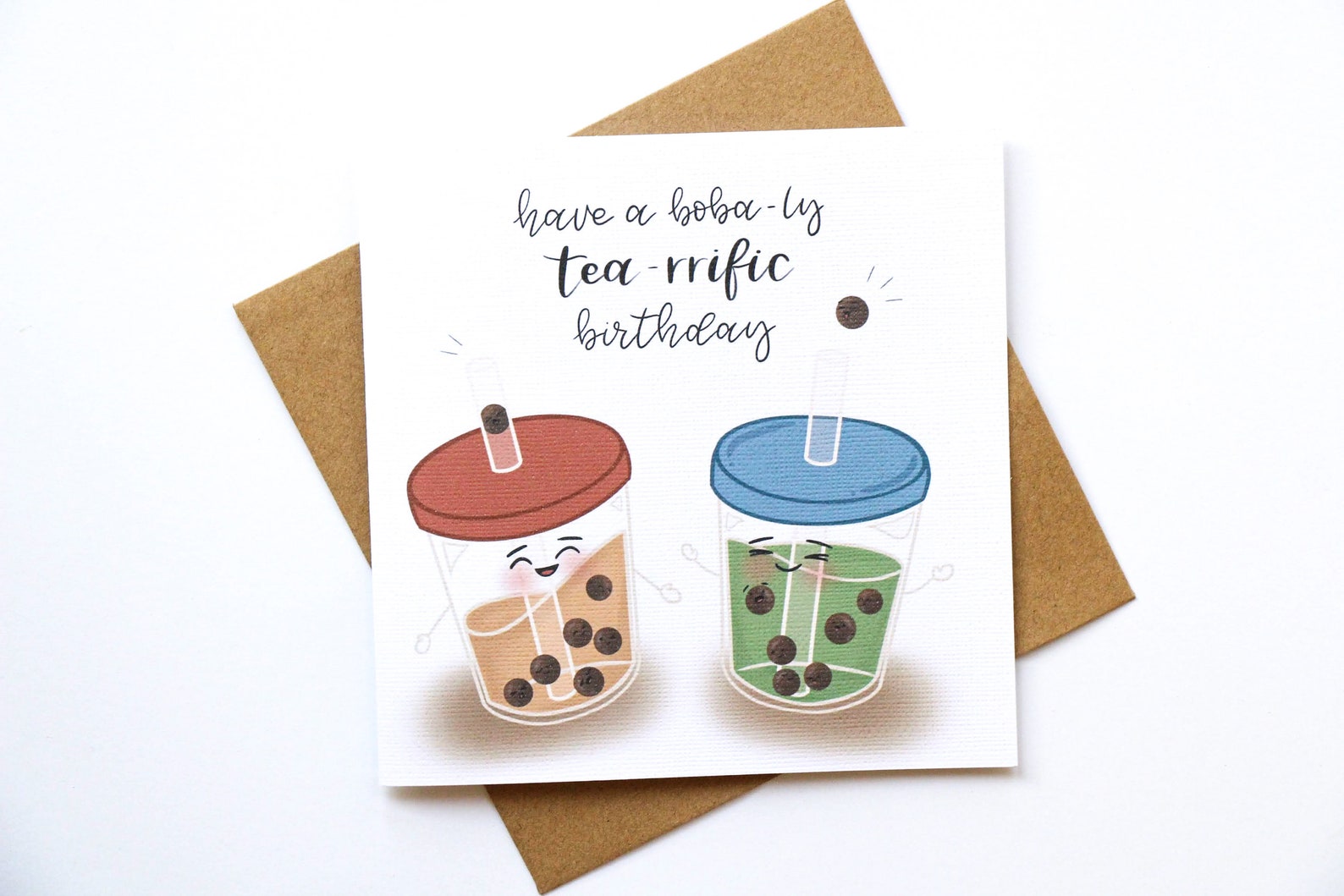 Have a Boba-ly Tea-rrific Birthday Card Boba Card Cute - Etsy