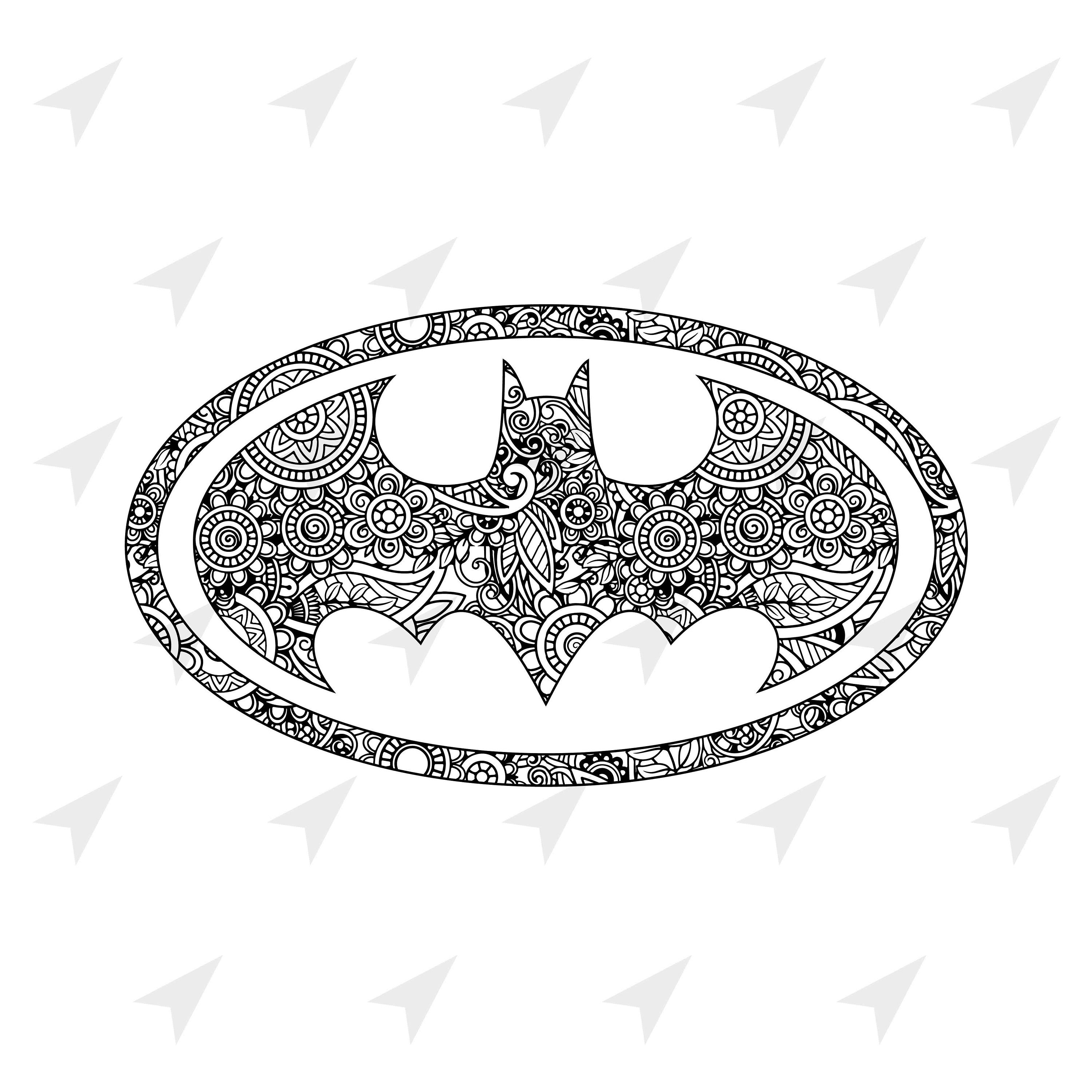 Batman Logo Mandala SVG PNG DXF. Instant download files for | Etsy Batman Logo Mandala SVG PNG DXF. Instant download files for | Etsy