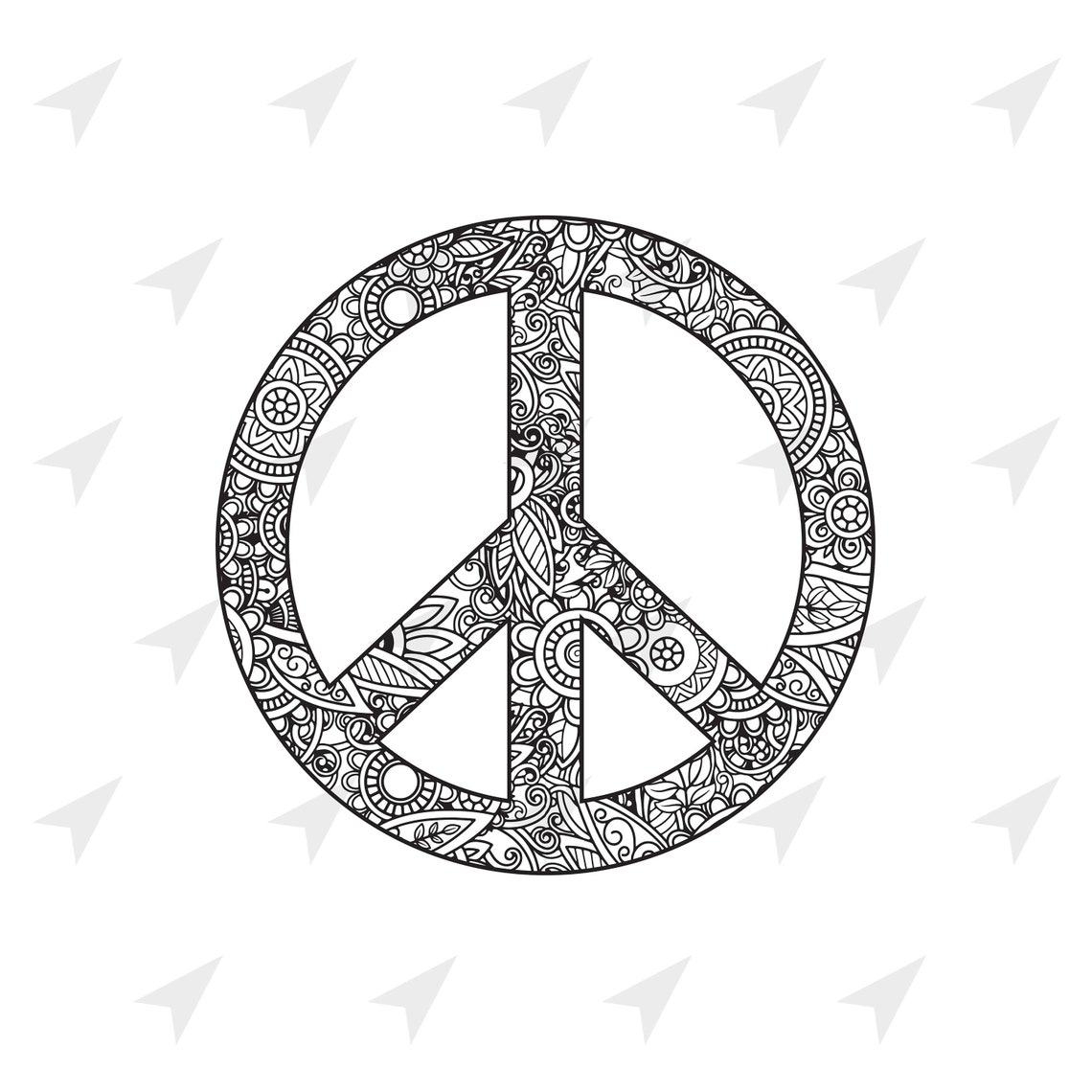 Peace Sign Mandala SVG PNG DXF. Instant download files for | Etsy Peace Sign Mandala SVG PNG DXF. Instant download files for | Etsy