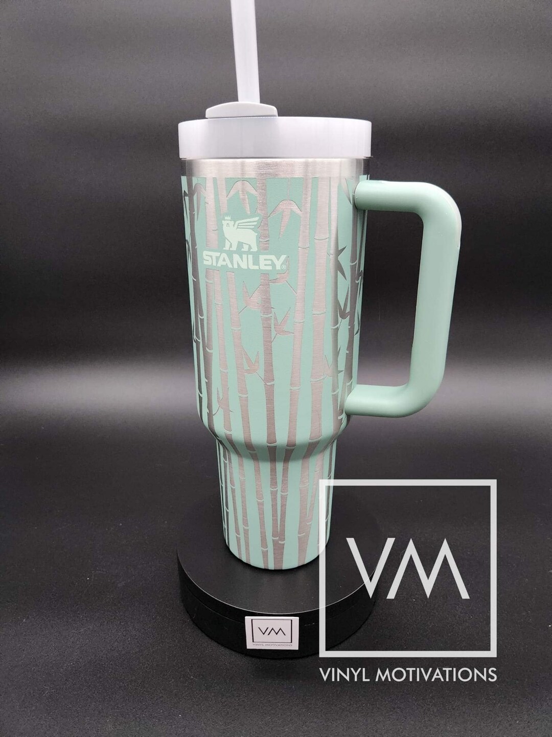 Zen Bamboo Tumbler Engraved Stanley Quencher 40oz - Etsy