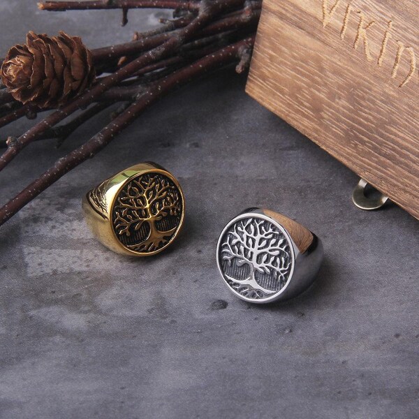 Tree of Life Mens Ring - Etsy