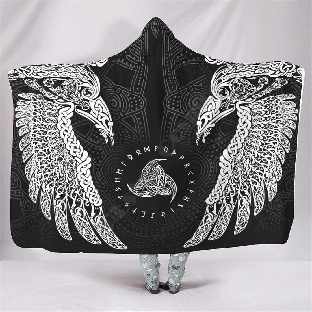 TWIN RAVENS HOODED Blanket - Etsy