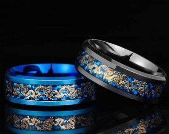 Blue Dragon Ring | Etsy