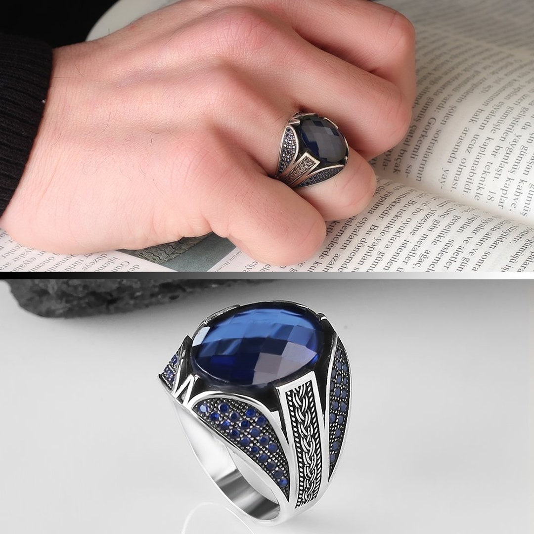 AZURE GEMSTONE RING Sterling Silver - Etsy