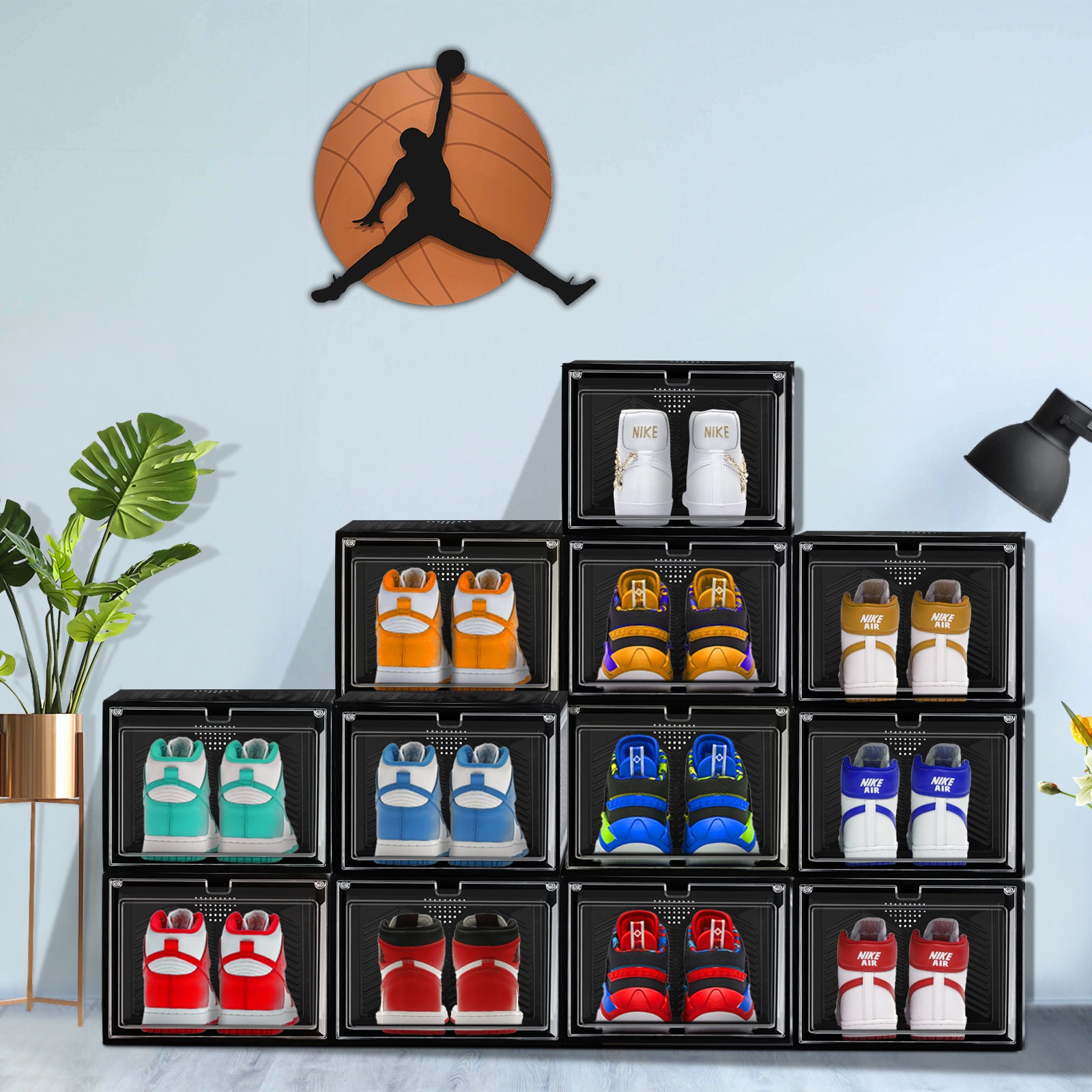Shoe Storage Boxes With Hard & Thick Plastic Board Boxes Clear Plastic ...