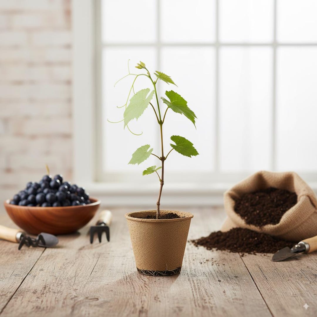 Southern Home Grape Vines – Live Starter Plant (5–9 Inches Tall ...