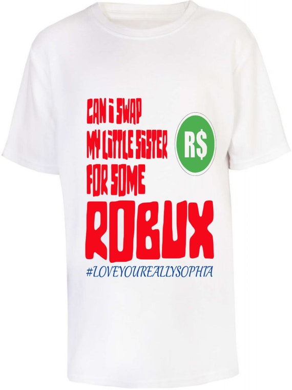 Roblox Robux Sibling Gaming T-Shirt Personalizzata Divertente | Etsy