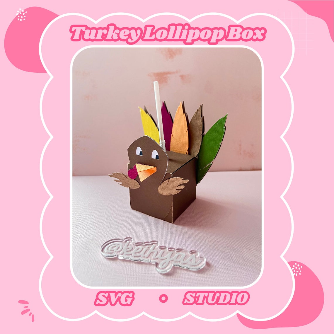 Turkey Lollipop Box SVG & Studio Thanksgiving Crafts Turkey - Etsy